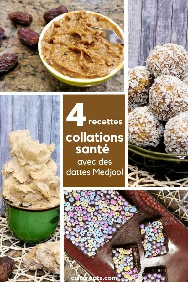 4 idées de recettes de collations santé | Recettes rapides dattes Medjool